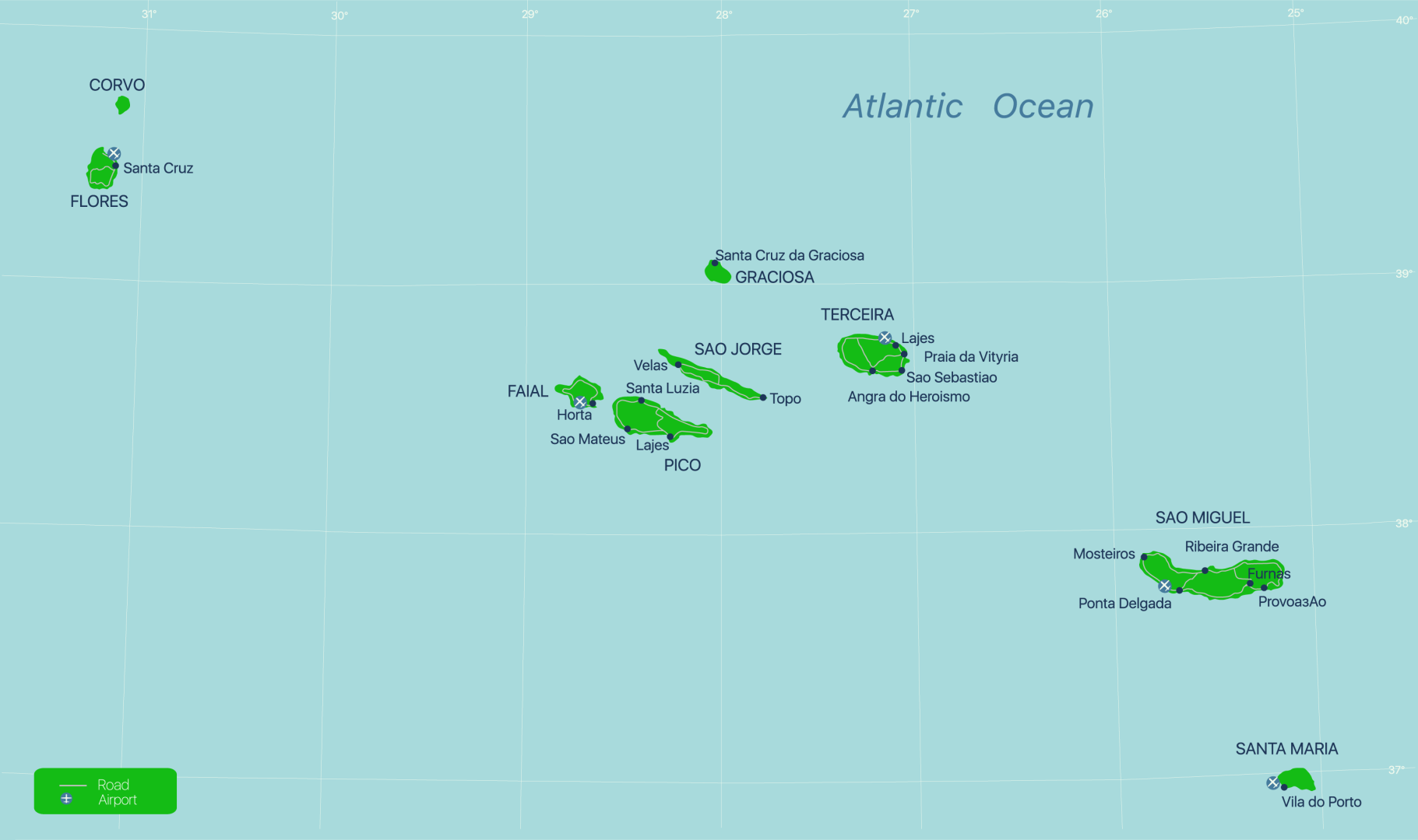Azoren kaart - São Miguel